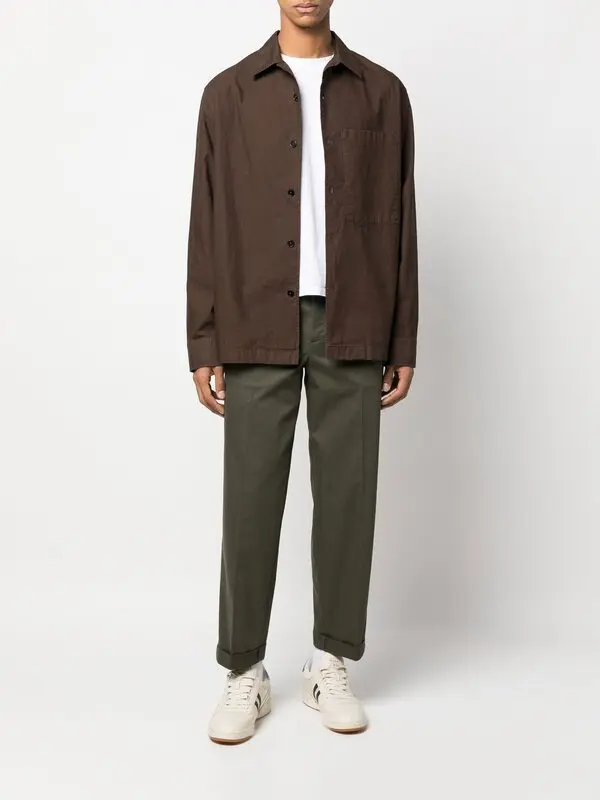 GOLDEN GOOSE Straight-leg Cropped Trousers - Green