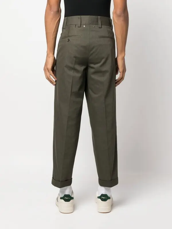 GOLDEN GOOSE Straight-leg Cropped Trousers - Green