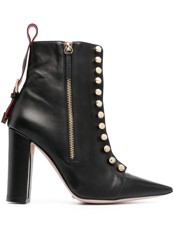 HARDOT Buckle-detail Leather Ankle Boots
