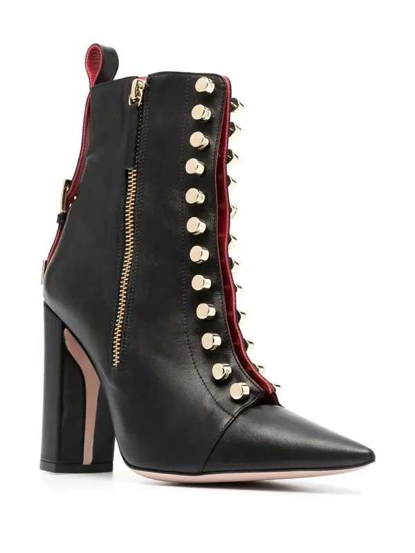 HARDOT Buckle-detail Leather Ankle Boots
