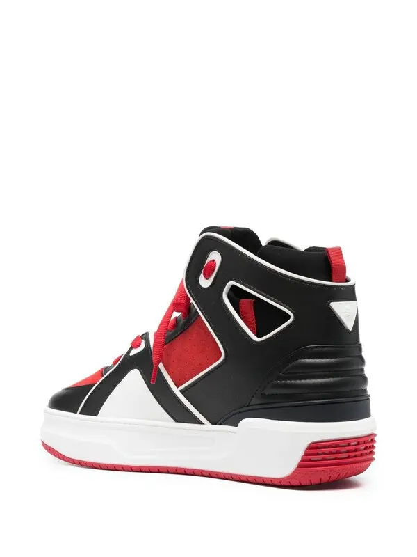 JUST DON Basketball Courtside High-top Sneakers - Red