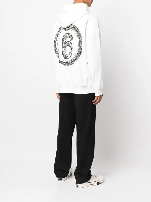 MAISON MARGIELA Graphic-print Cotton Hoodie