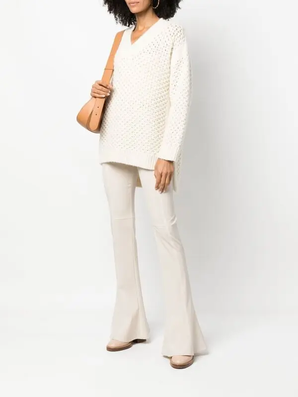 Malo Open-knit V-neck Jumper
