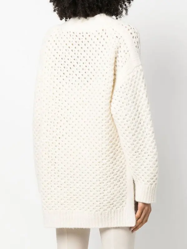 Malo Open-knit V-neck Jumper