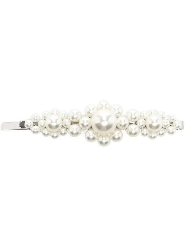 Simone Rocha Pearl-embellished Hair Clip - Silver