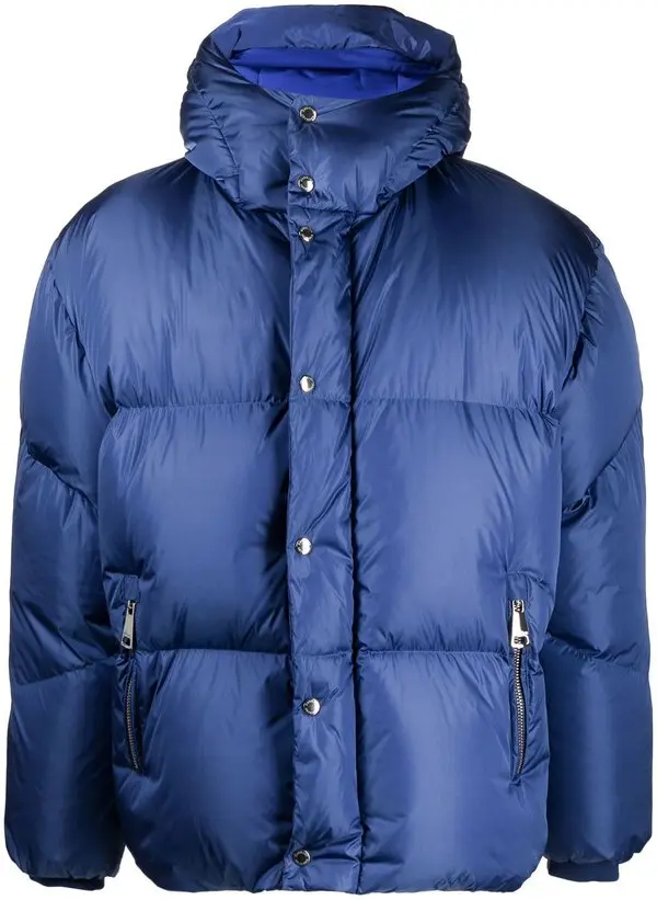 Khrisjoy Padded Press-stud Fastenign Jacket - Blue