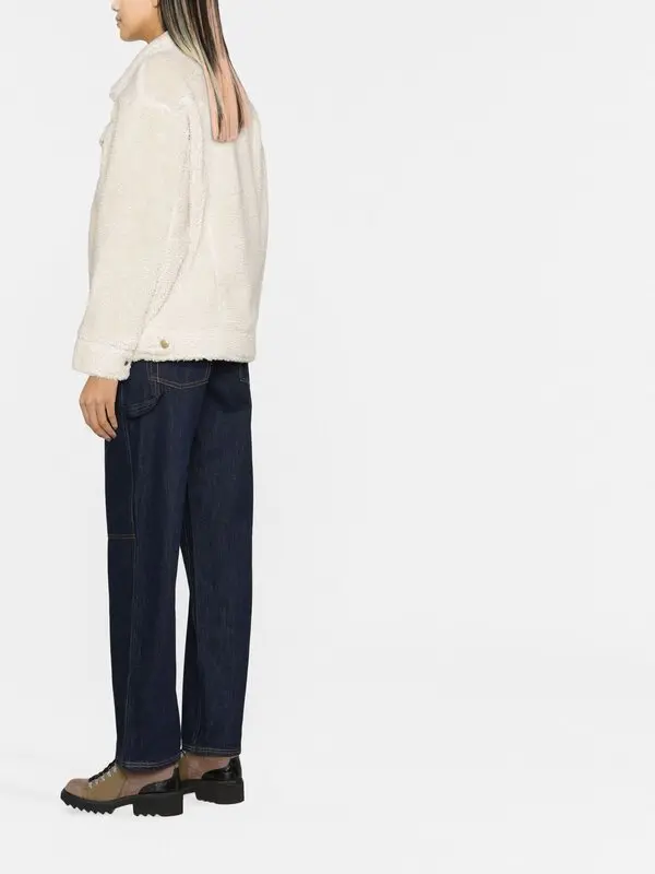UGG Button-up Faux Shearling Jacket - Neutrals
