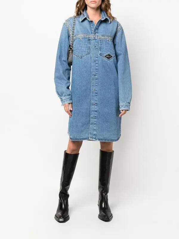 white christmas dresses Women's Miranda Western Cloud-Wash Denim Shirtdress – Wash Lab – washlabshop
