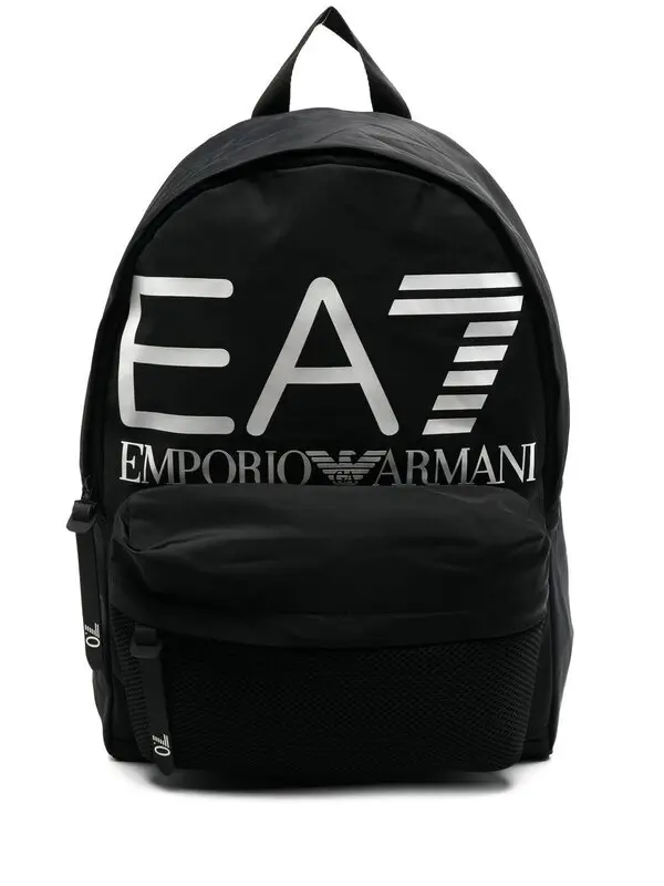 EA7 Logo-print Backpack - Black