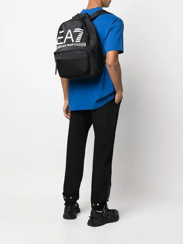 EA7 Logo-print Backpack