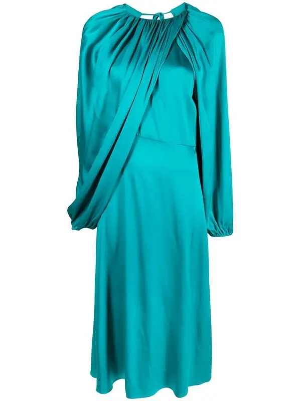 Colville Draped-detail Silk Midi Dress