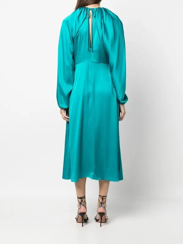 Colville Draped-detail Silk Midi Dress