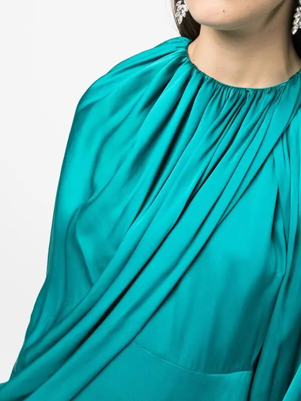 Colville Draped-detail Silk Midi Dress