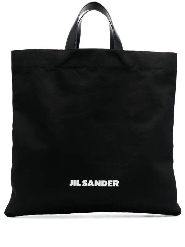 JIL SANDER Logo-print Tote Bag - Black