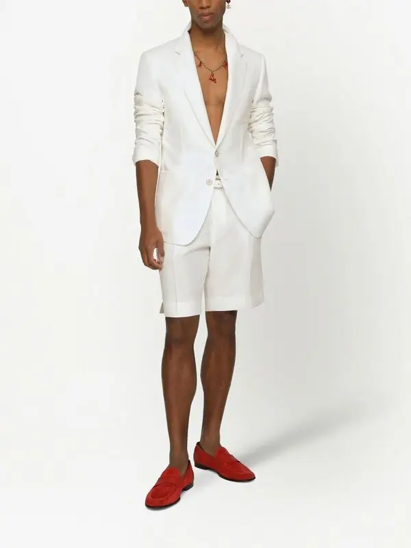Dolce & Gabbana Tailored Linen Shorts - White