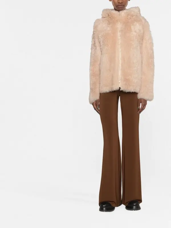 YVES SALOMON Zip-up Shearling Coat