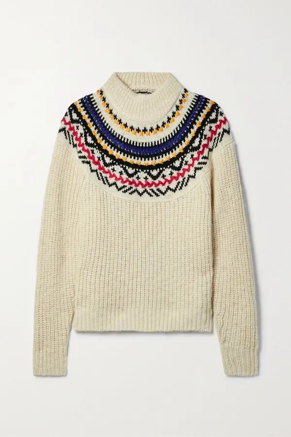 Isabel Marant Gil Fair Isle Wool-blend Sweater