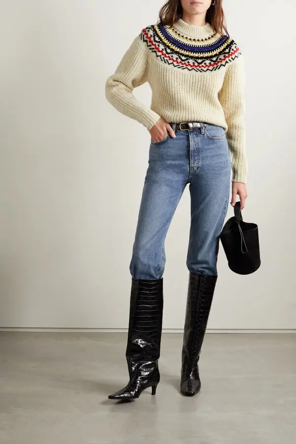 Isabel Marant Gil Fair Isle Wool-blend Sweater