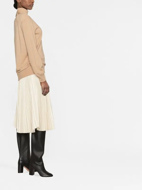 JIL SANDER Roll-neck Wool Jumper - Brown