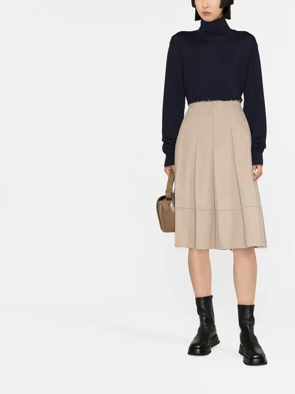 JIL SANDER Roll-neck Wool Jumper - Blue