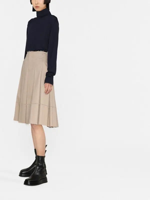 JIL SANDER Roll-neck Wool Jumper - Blue
