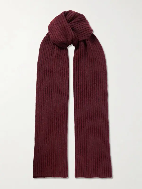 Arch4 Nancy Ribbed Cashmere Scarf - Burgundy