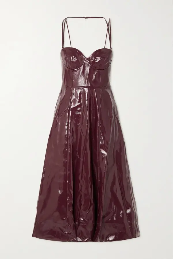 princess polly baby blue dress Burgundy Patent Leather Pointed Toe Slingbacks on Luulla main image 1