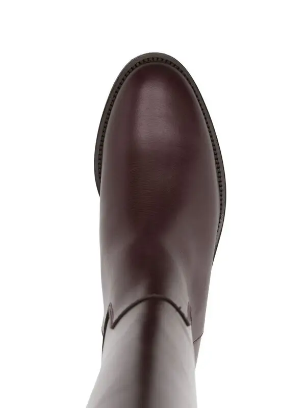 VIA ROMA 15 Leather Knee-length Boots - Brown