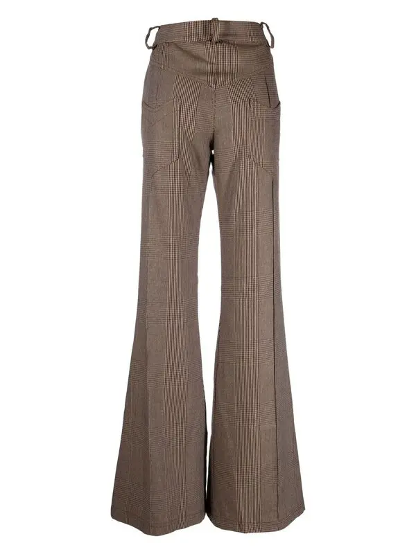 BARBARA BOLOGNA Checked Flared Trousers