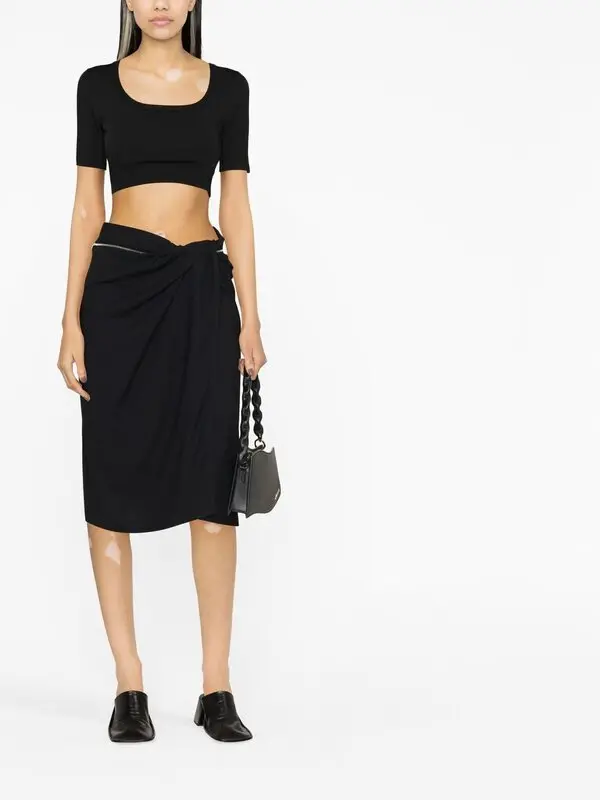 Jacquemus Bodri Gathered Midi Skirt