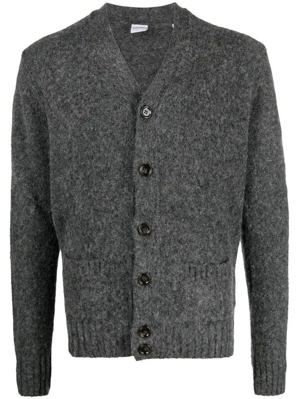 Aspesi Button-up Wool Cardigan - Grey