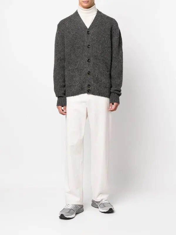 Aspesi Button-up Wool Cardigan - Grey