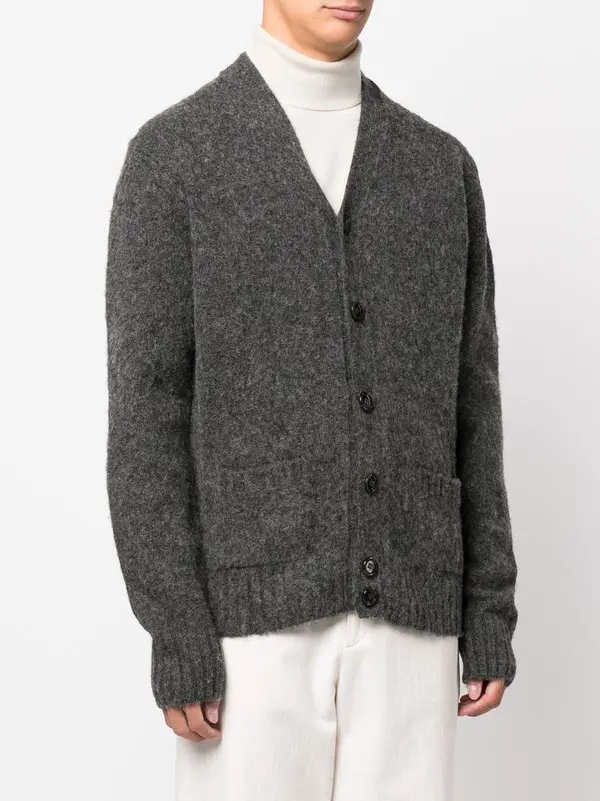 Aspesi Button-up Wool Cardigan - Grey