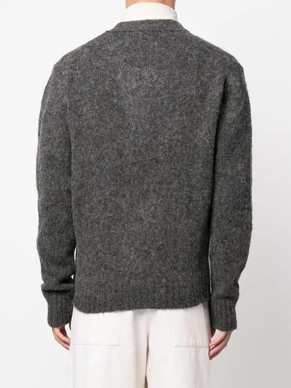 Aspesi Button-up Wool Cardigan - Grey