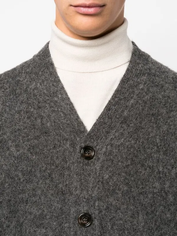 Aspesi Button-up Wool Cardigan - Grey