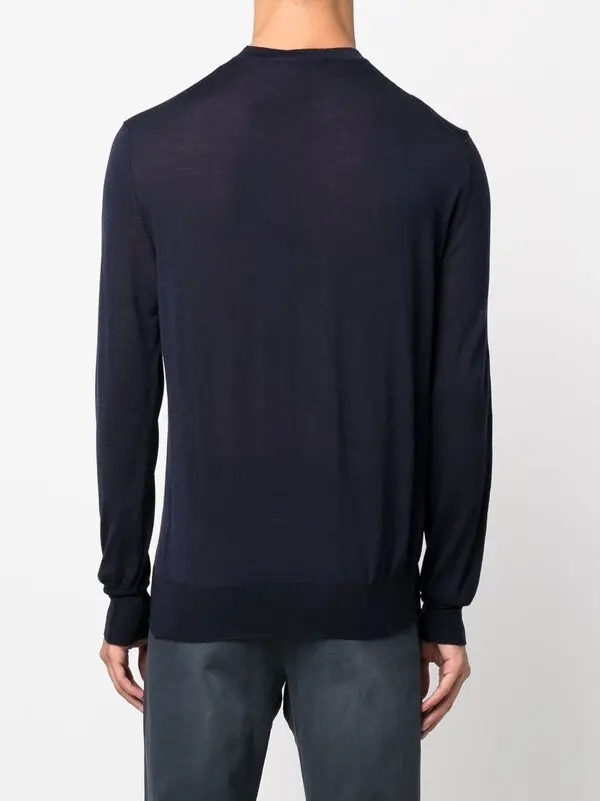 PT TORINO Fine-knit Wool Jumper - Blue