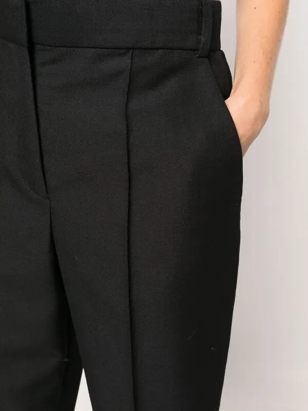 Tory Burch High-waisted Tapered Trousers - Black
