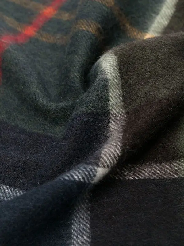 Barbour Check Pattern Scarf - Green