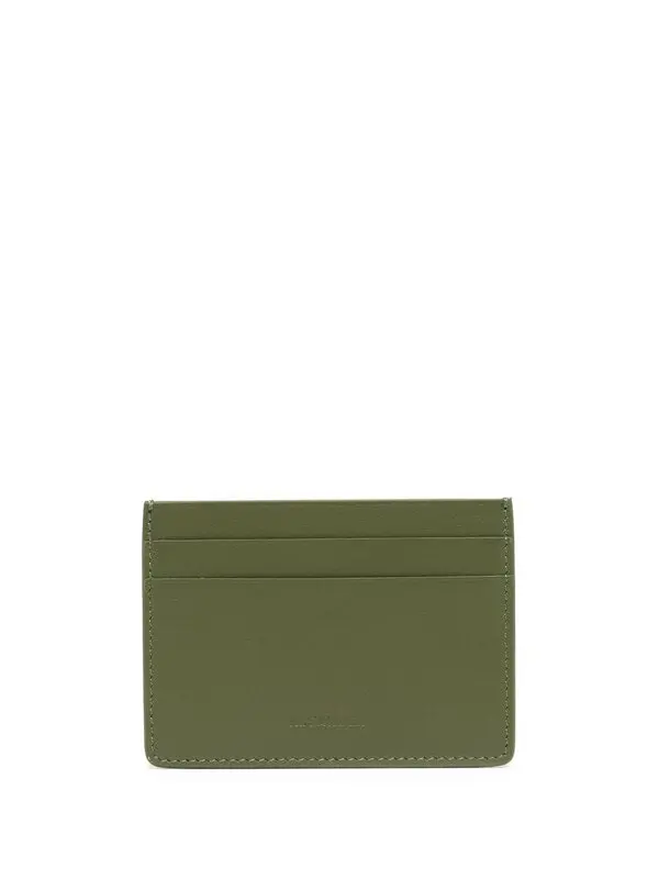 JIL SANDER Embossed-logo Detail Card Holder - Green