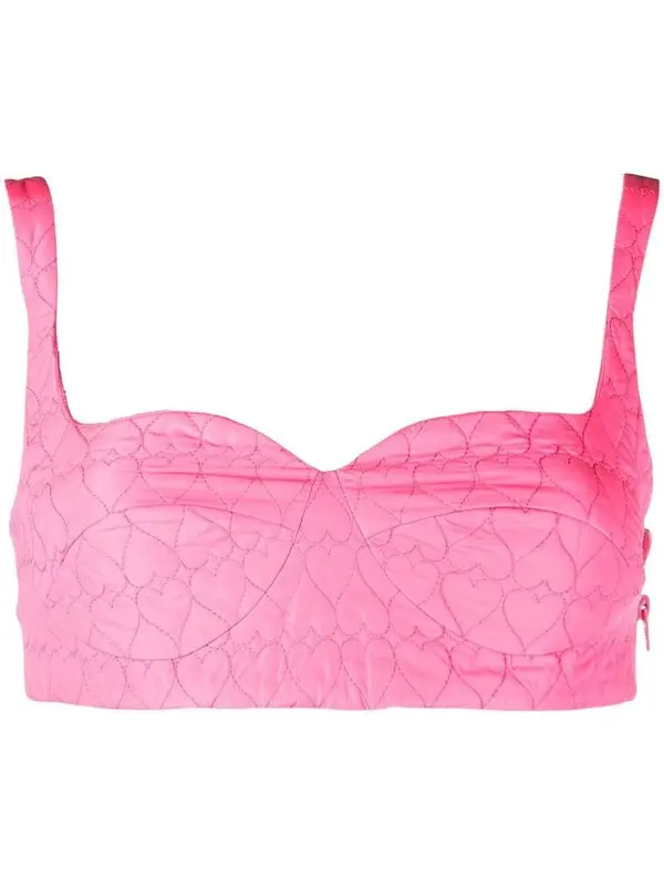 MARCO RAMBALDI Heart-print Bralette Top