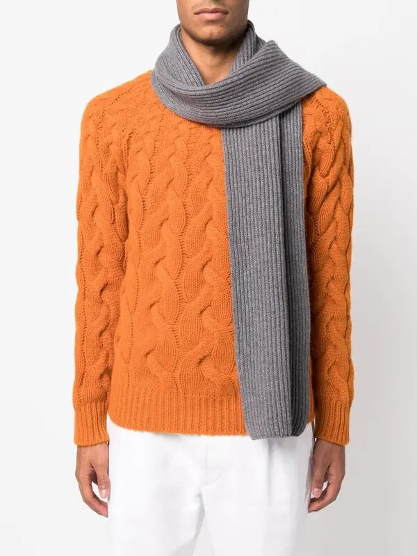Malo Ribbed Cashmere Scarf