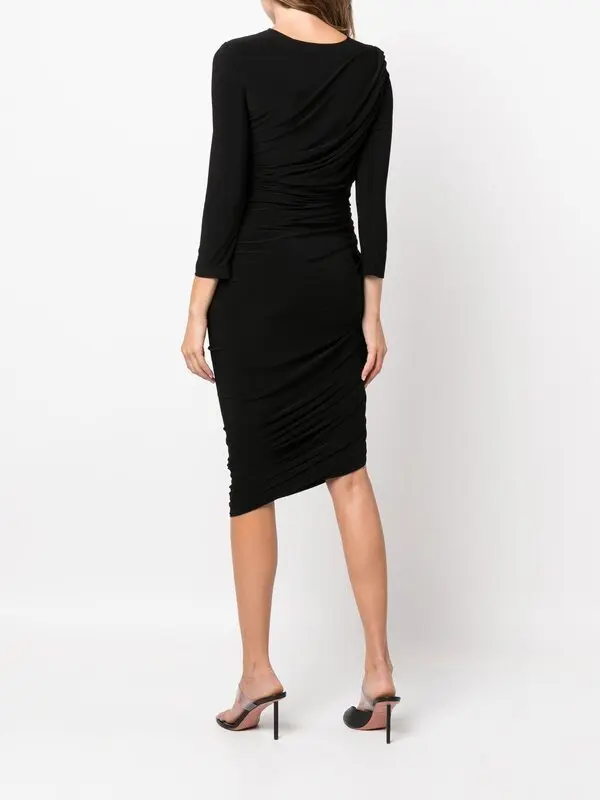 Norma Kamali Diana Ruched-detail Midi Dress
