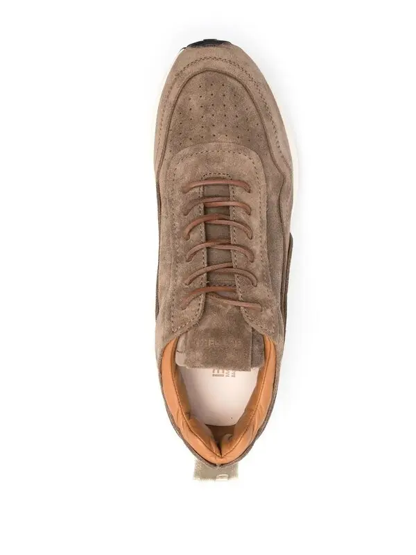 BUTTERO® Lo-top Suede Sneakers - Brown
