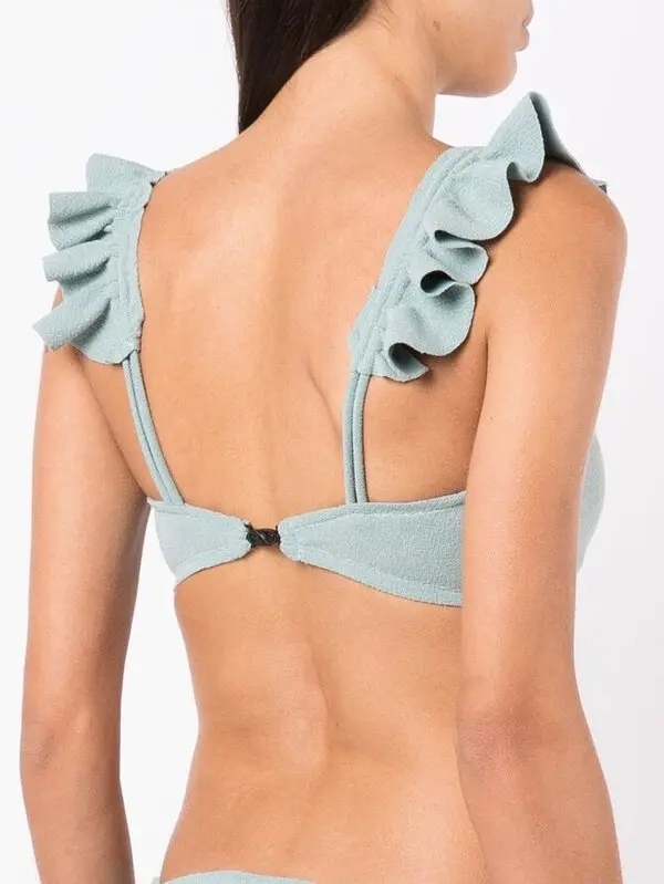 CLUBE BOSSA Zarbo Square-neck Bikini Top - Blue