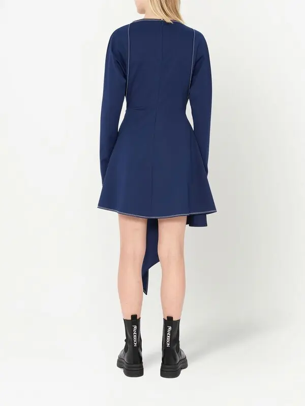 JW Anderson Chain-link Embellished Asymmetric Dress - Blue