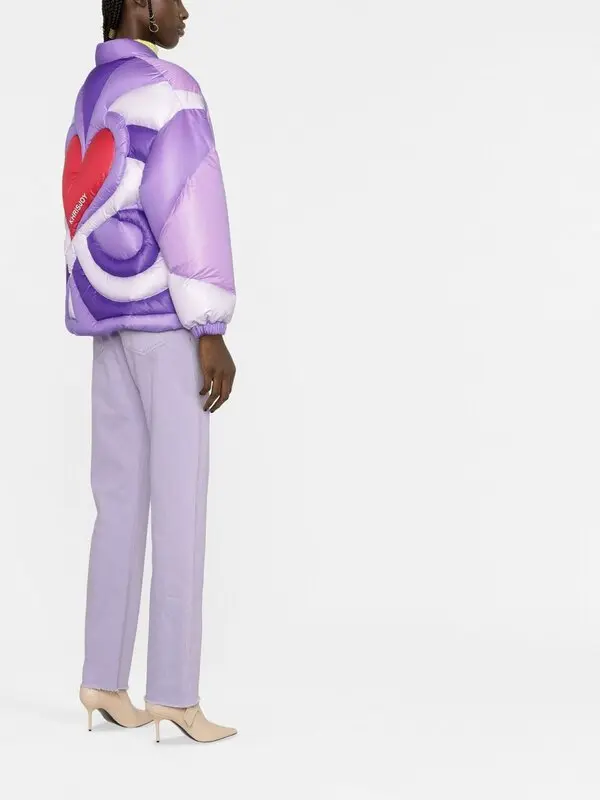 Khrisjoy Heart-motif Padded Jacket - Purple