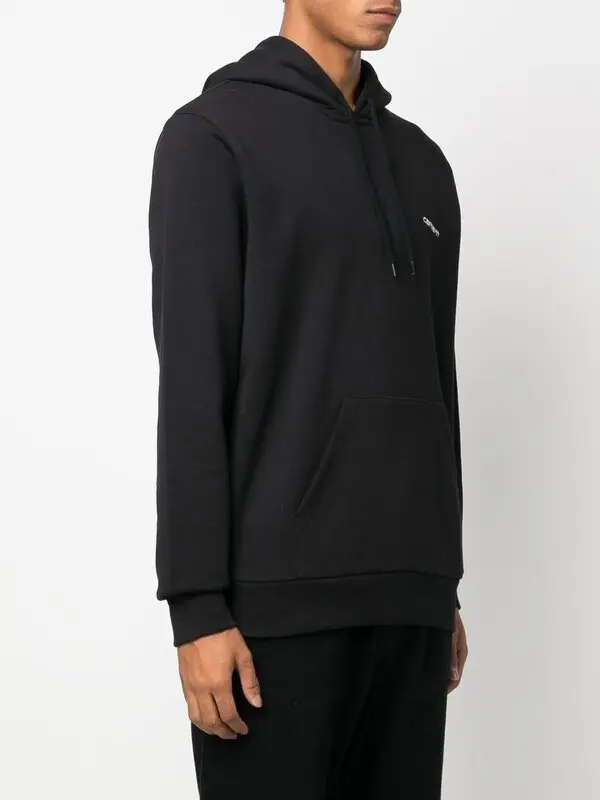 Carhartt Work In Progress Script Embroidered Pullover Hoodie - Black