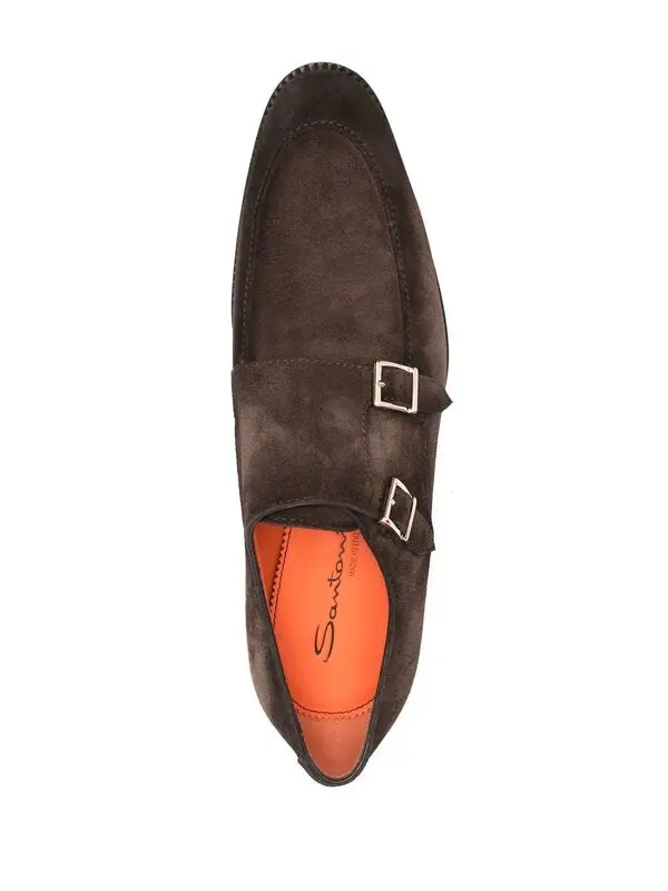 Santoni Suede Monk Shoes