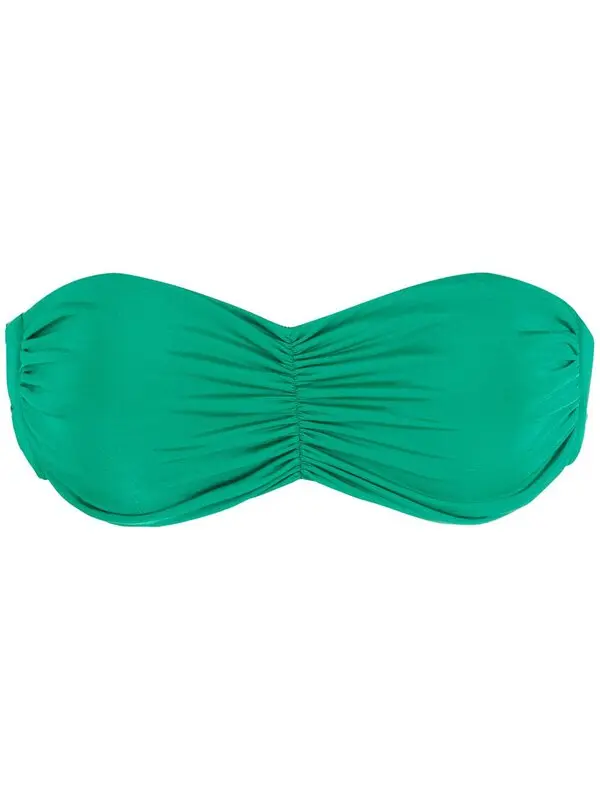 CLUBE BOSSA Venet Ruched Bikini Top - Green