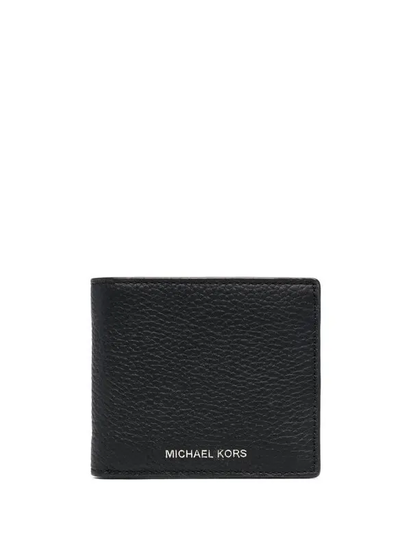 Michael Kors Grained-leather Bi-fold Wallet - Black